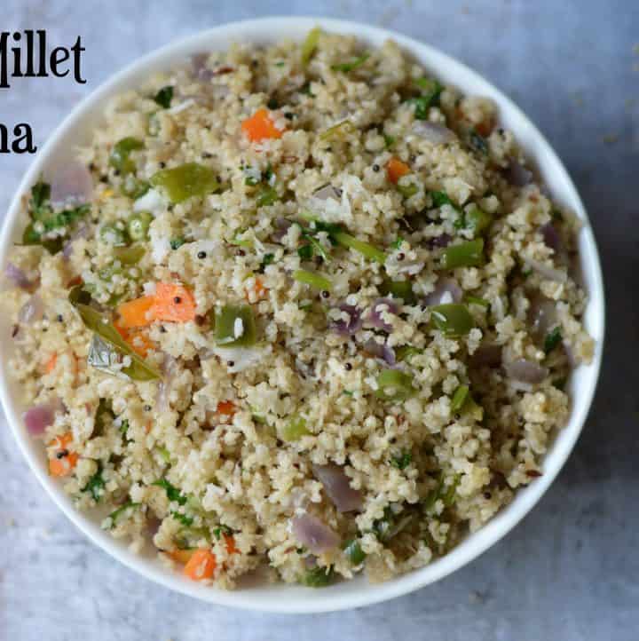 Little Millet Upma | Samai Upma - Indian Veggie Delight