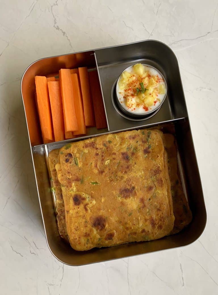 Healthy Indian Kids Lunch Box Recipes - Indian Veggie Delight