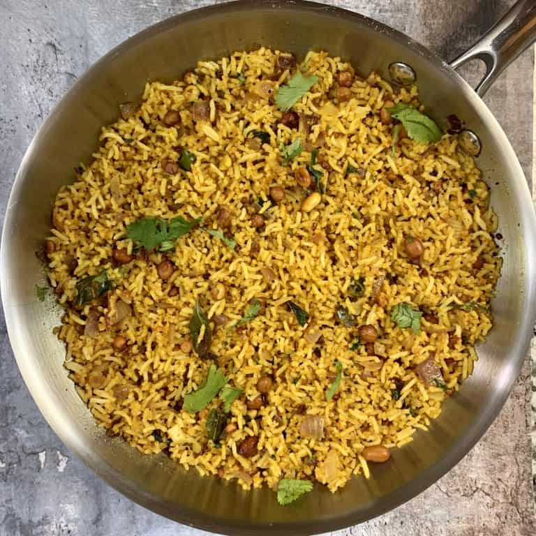 Milagai Podi Rice (Chutney Powder Rice) - Indian Veggie Delight