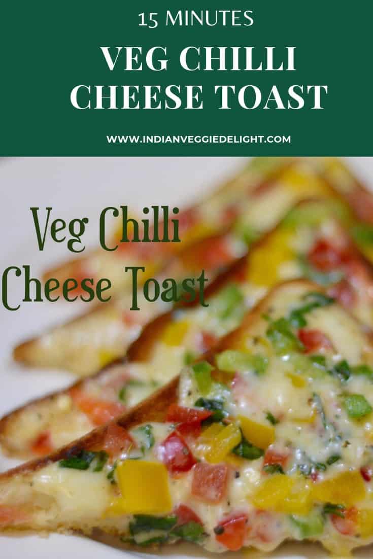 Chilli Cheese Toast on Tawa - Indian Veggie Delight