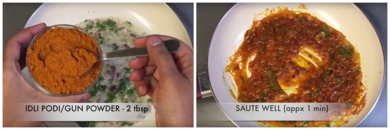 Spicy Tawa Idli (Street Style Tawa Idli using Podi) - Indian Veggie Delight