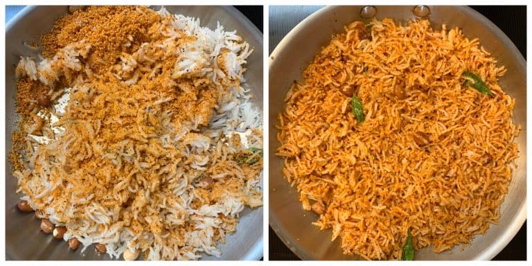 Peanut Rice Recipe | Groundnut Rice - Indian Veggie Delight