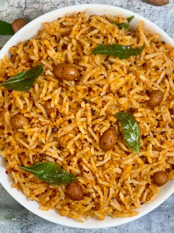 Milagai Podi Rice (Chutney Powder Rice) - Indian Veggie Delight