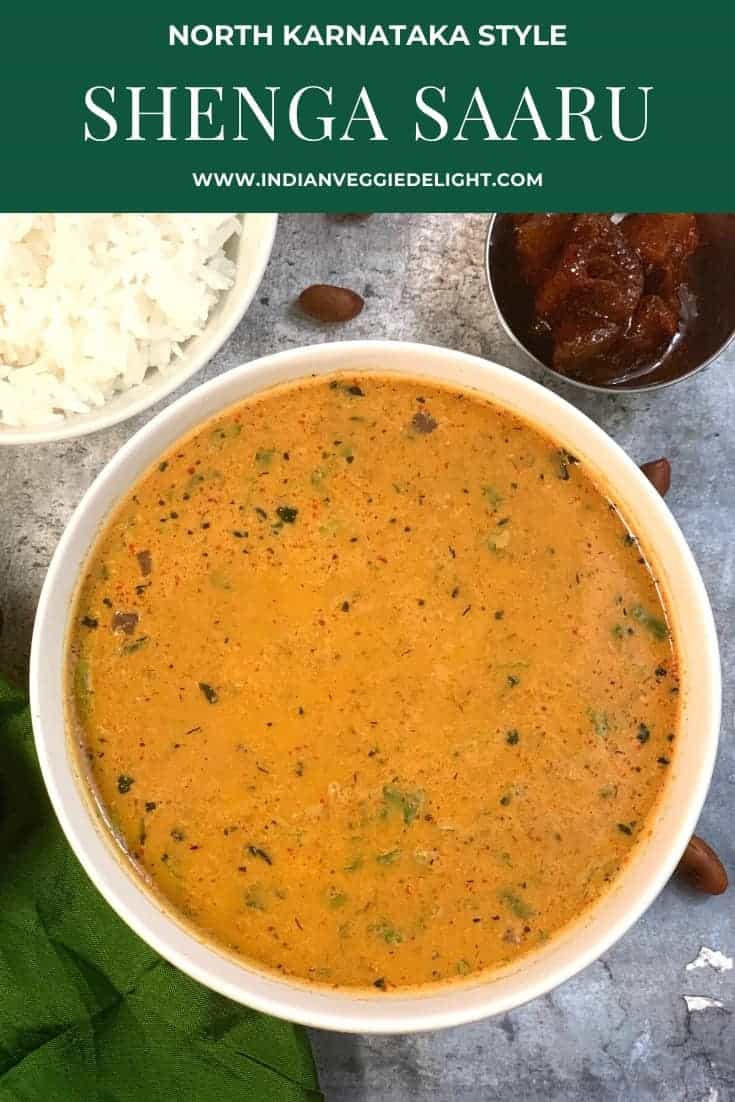 Shenga Saaru (Peanut Sambar) - Indian Veggie Delight