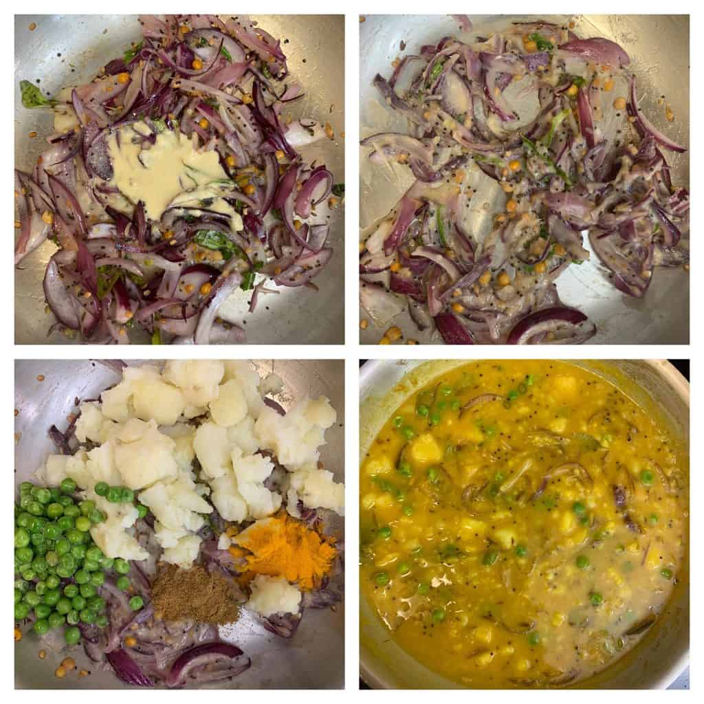 Potato Sagu Recipe (Bombay Sagu for Poori) - Indian Veggie Delight