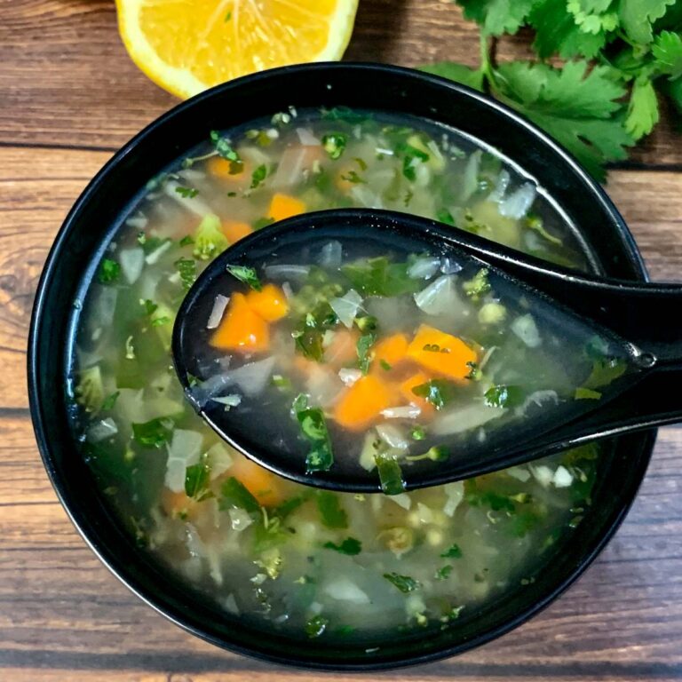 Lemon Coriander Soup recipe - Indian Veggie Delight