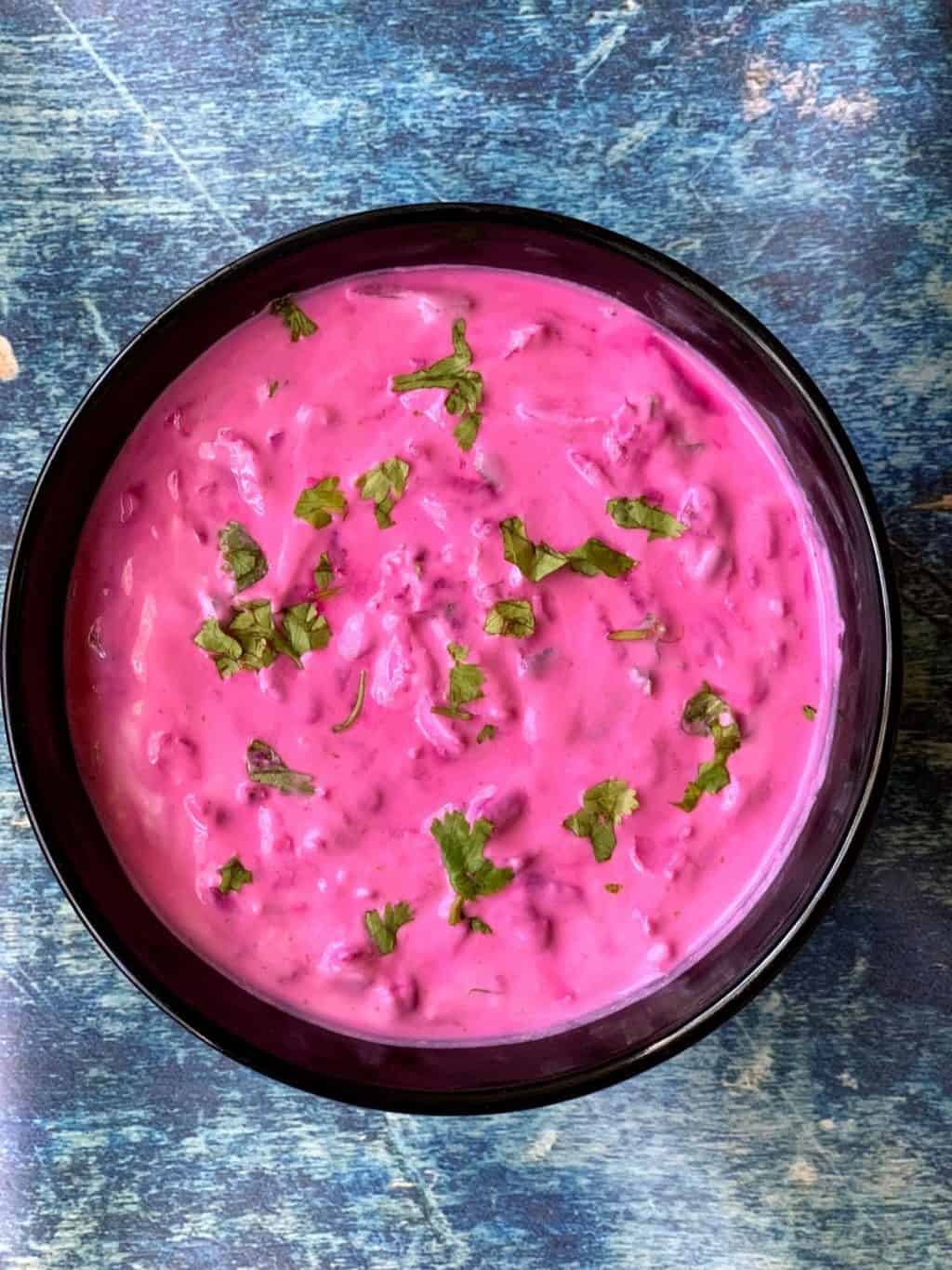 Beetroot Raita (Indian Beet Yogurt Dip) - Indian Veggie Delight