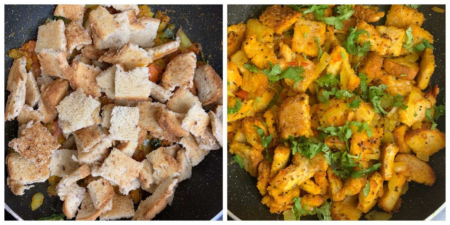 Bread Upma Recipe (Bread Poha) - Indian Veggie Delight