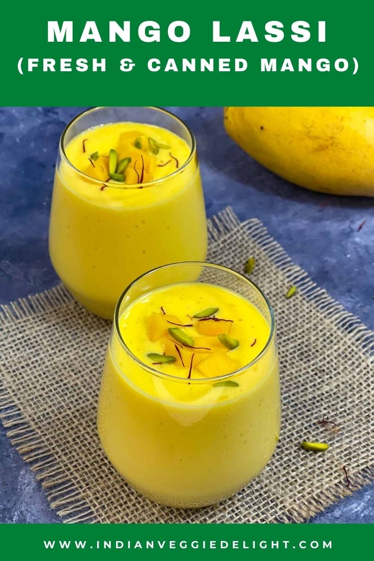 Mango Lassi - Fresh & Canned - Indian Veggie Delight