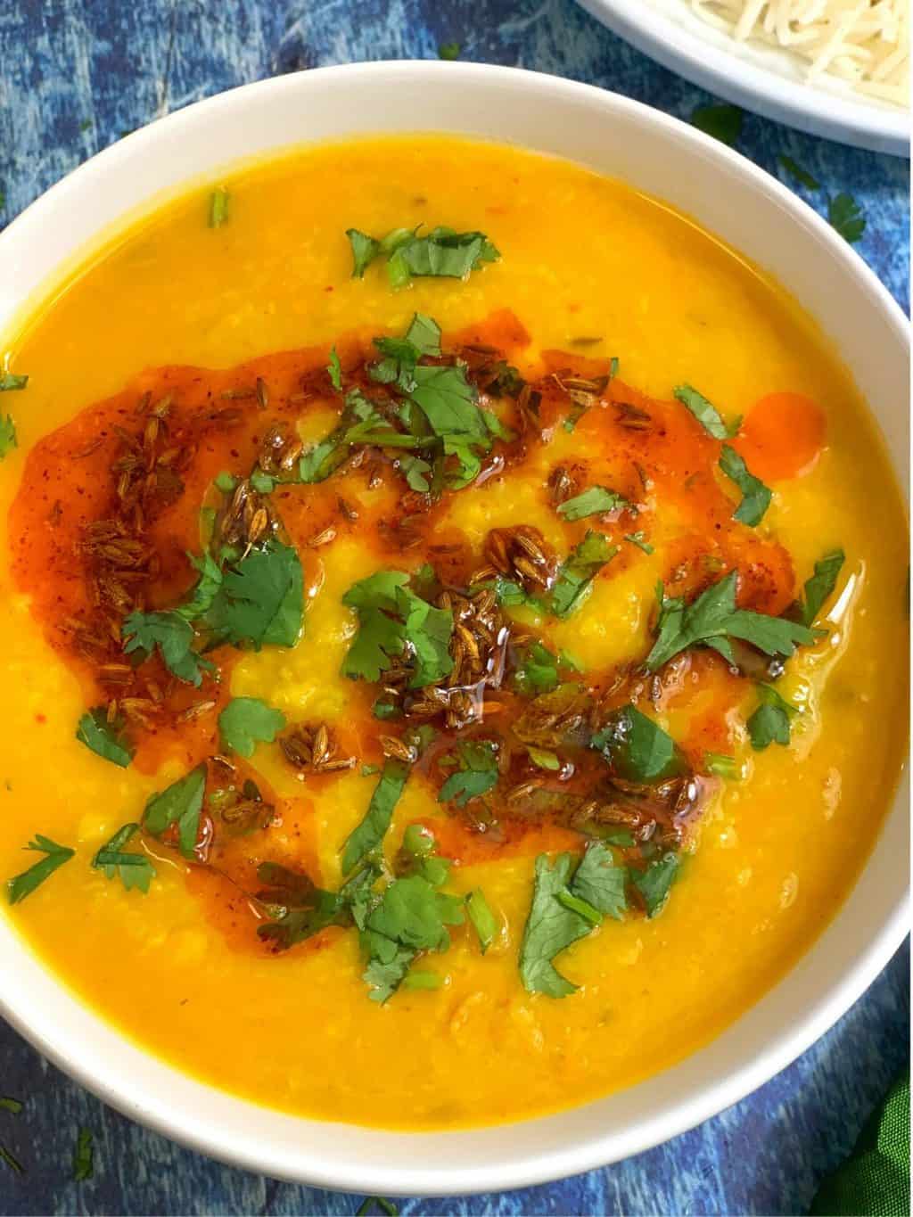 Instant Pot Moong Dal (Yellow Lentil Soup) - Indian Veggie Delight