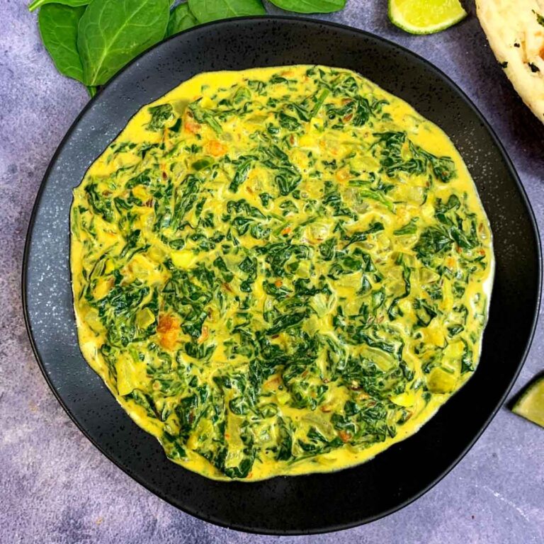 The Best Indian Creamed Spinach - Indian Veggie Delight