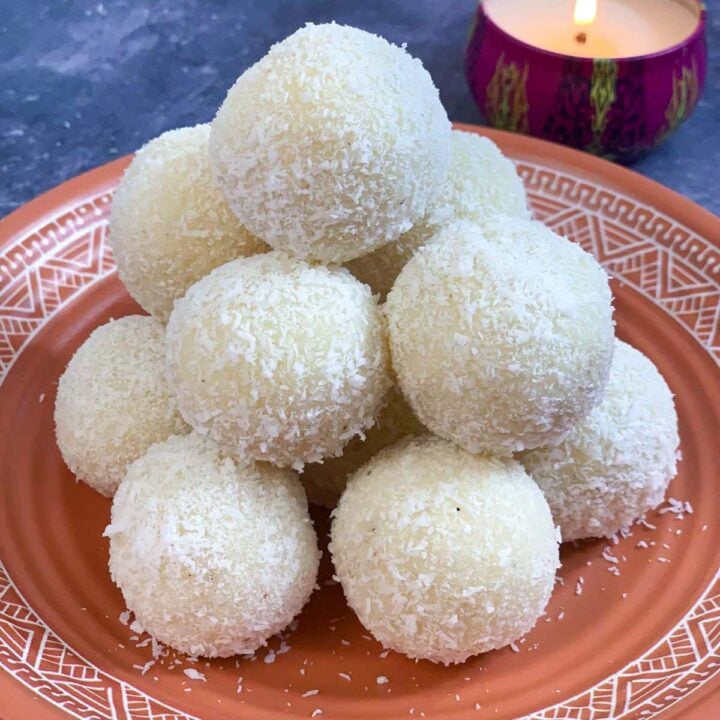 Coconut Ladoo with Condensed Milk - Indian Veggie Delight