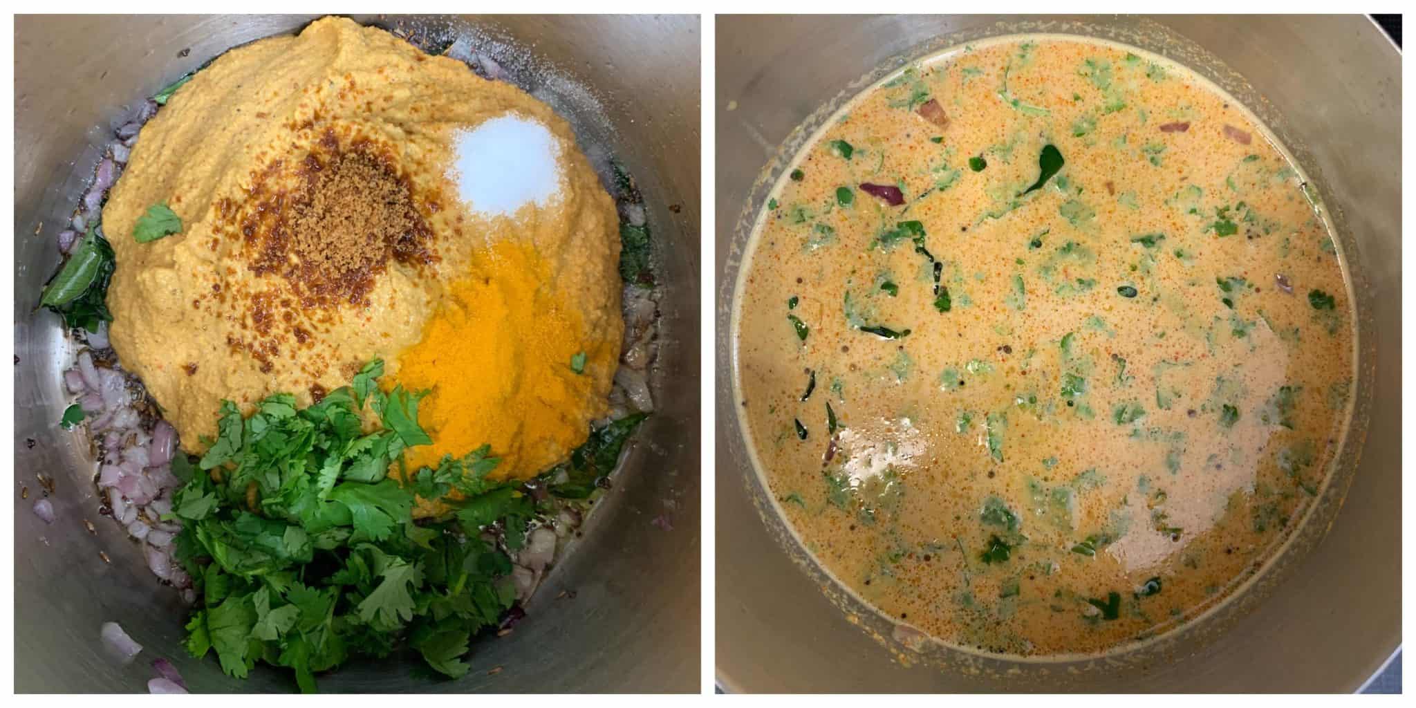 Shenga Saaru (Peanut Sambar) - Indian Veggie Delight