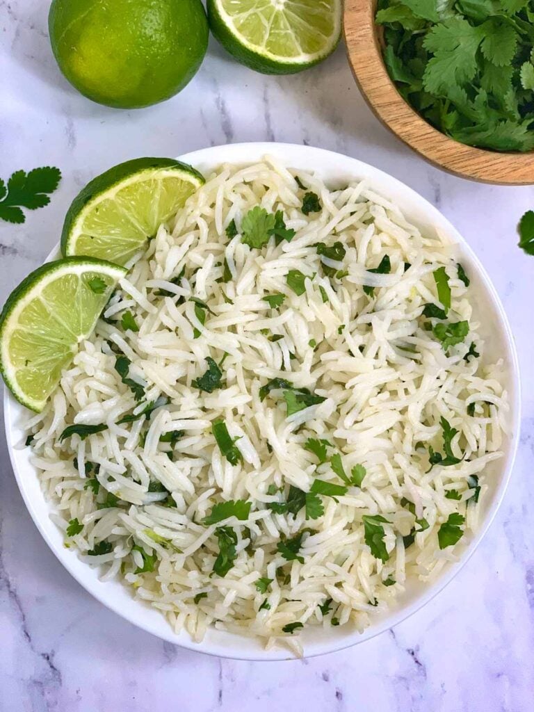Chipotle Cilantro Lime Rice - Instant Pot - Indian Veggie Delight