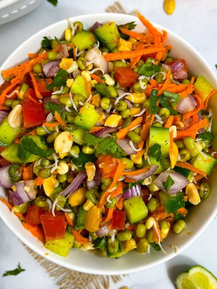 Black Eyed Peas Salad (Lobia Chaat) - Indian Veggie Delight