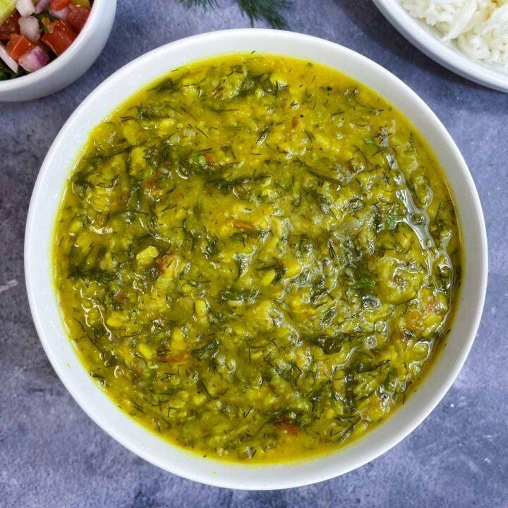 Dill Leaves Dal (Instant Pot & Stovetop) - Indian Veggie Delight