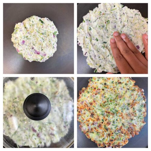 Zucchini Thalipettu (Zucchini Akki Rotti) - Indian Veggie Delight