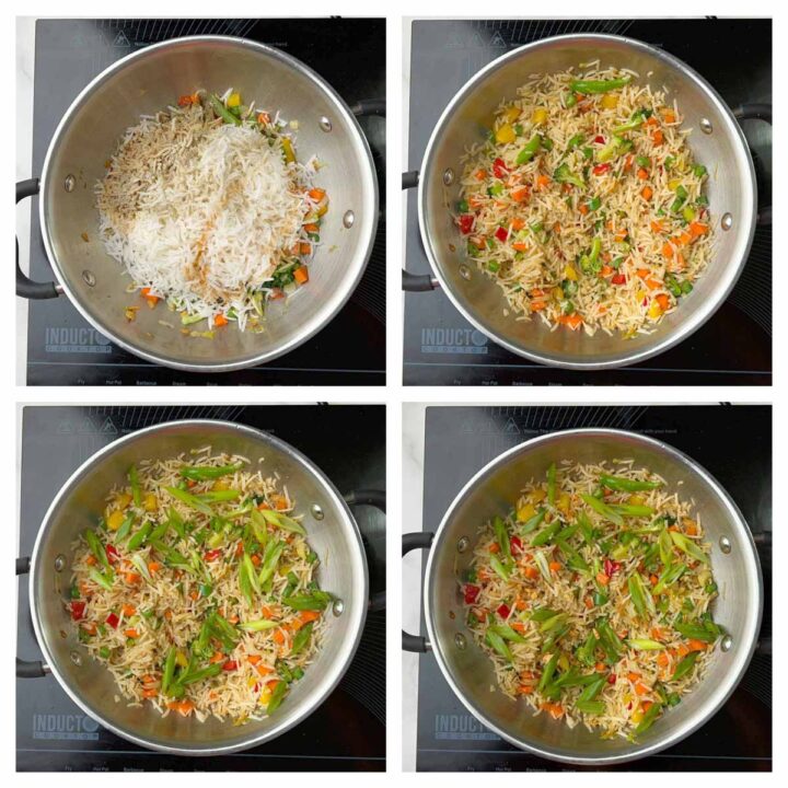 Burnt Garlic Fried Rice - Indian Veggie Delight