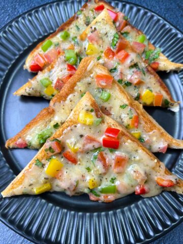 Chilli Cheese Toast on Tawa - Indian Veggie Delight