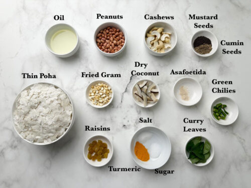 Poha Chivda Recipe (Namkeen) - Indian Veggie Delight