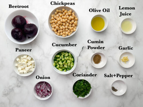 Beetroot Chickpea Salad - Indian Veggie Delight