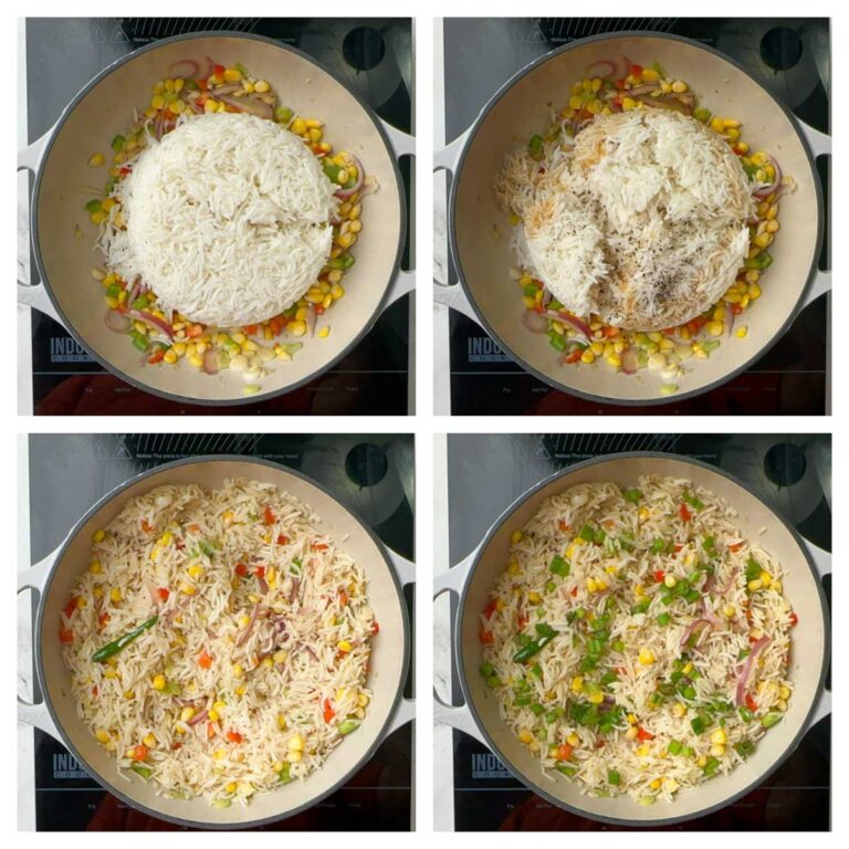 Corn Fried Rice Recipe - Indian Veggie Delight