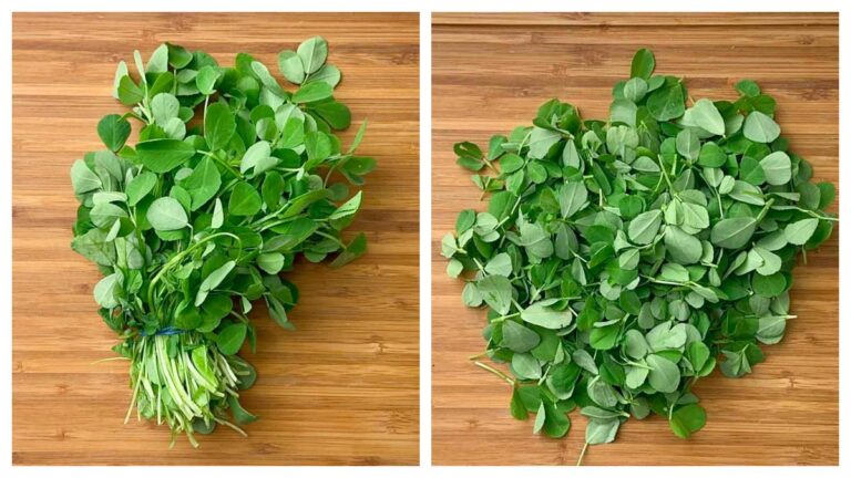 Aloo Methi (Potato Fenugreek Leaves Stir Fry) - Indian Veggie Delight