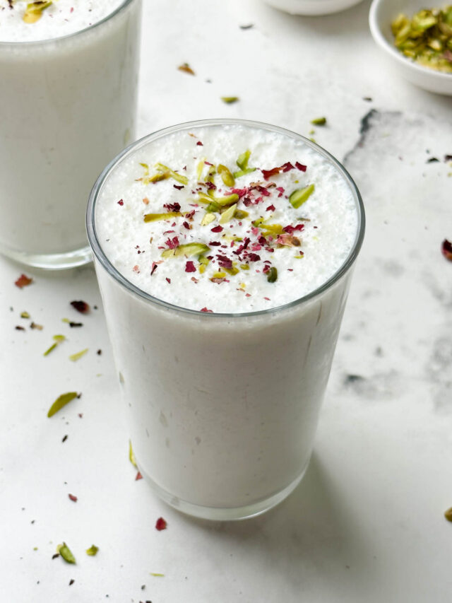 Sweet Lassi Recipe (Indian Yogurt Drink) - Indian Veggie Delight