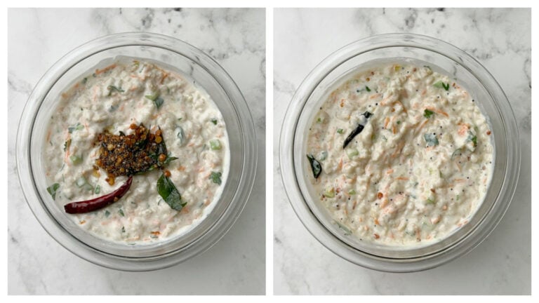 South Indian Style Curd Oats Recipe - Indian Veggie Delight