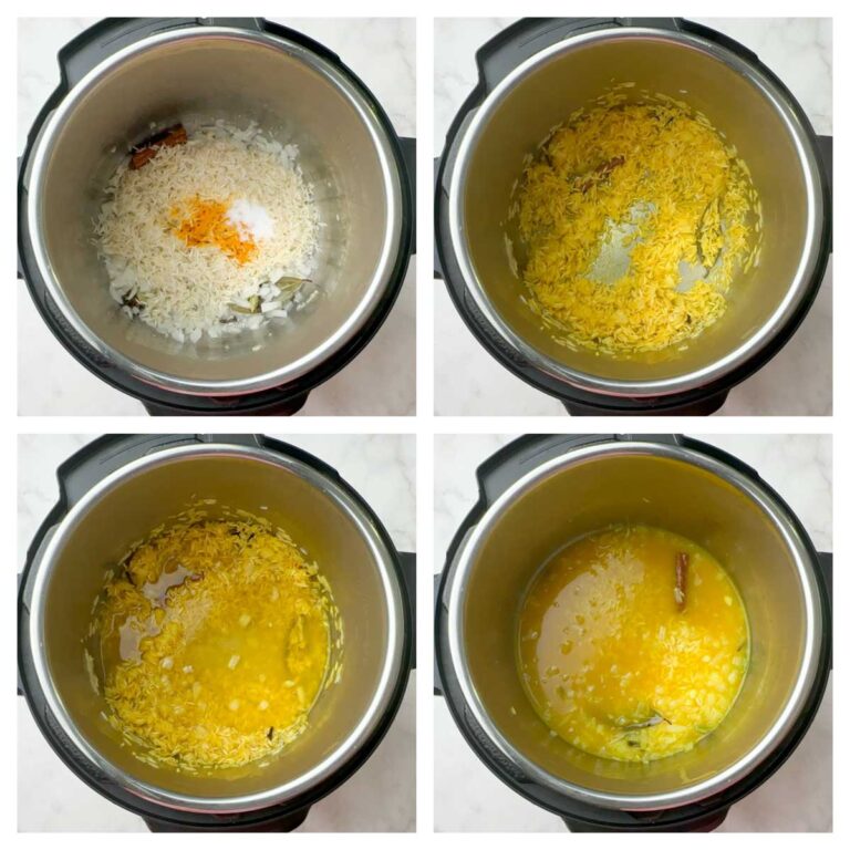 Indian Turmeric Yellow Rice - Indian Veggie Delight