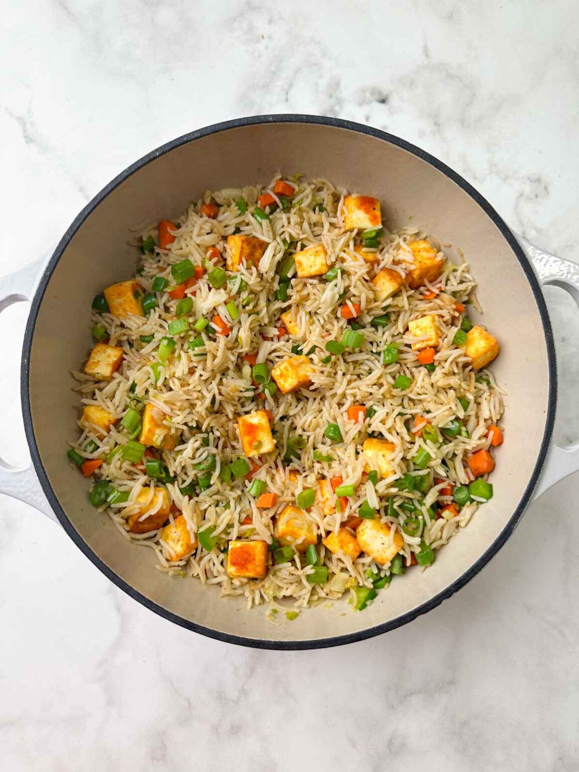 Paneer Fried Rice - Indian Veggie Delight
