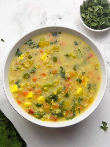 Vegetable Oats Soup - Indian Veggie Delight